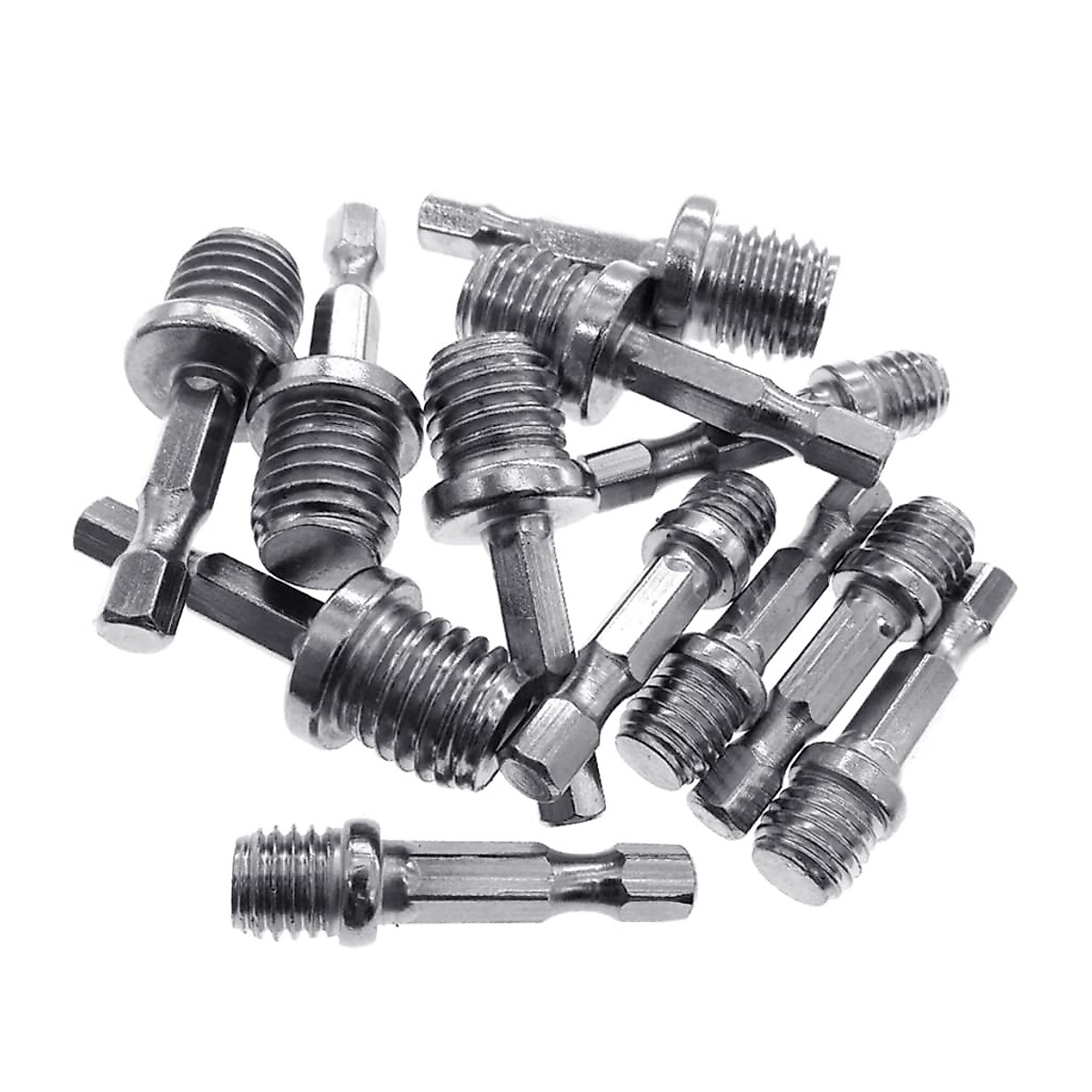 HUIFACAI 2 Pcs/Set M14 Hexagon Connecting Rod Adapter Drill Chuck 1/4 Connecting Rod Stainless Steel Parts 1/4 Connecting Rod Adapter Drill Chuck M14 2x Stainless Steel