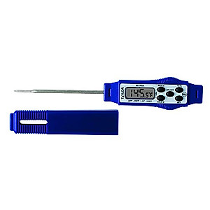 Taylor 9877FDA Compact Waterproof Digital Thermometer, 2.81" Stem Length with an Fda Recommended 1.5mm Probe Diameter, Blue