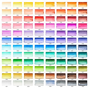 ARTEZA Real Brush Pens, 96 Watercolor Pens, Drawing Markers with Flexible Brush Tips, Watercolor Markers for Artists, and Beginners