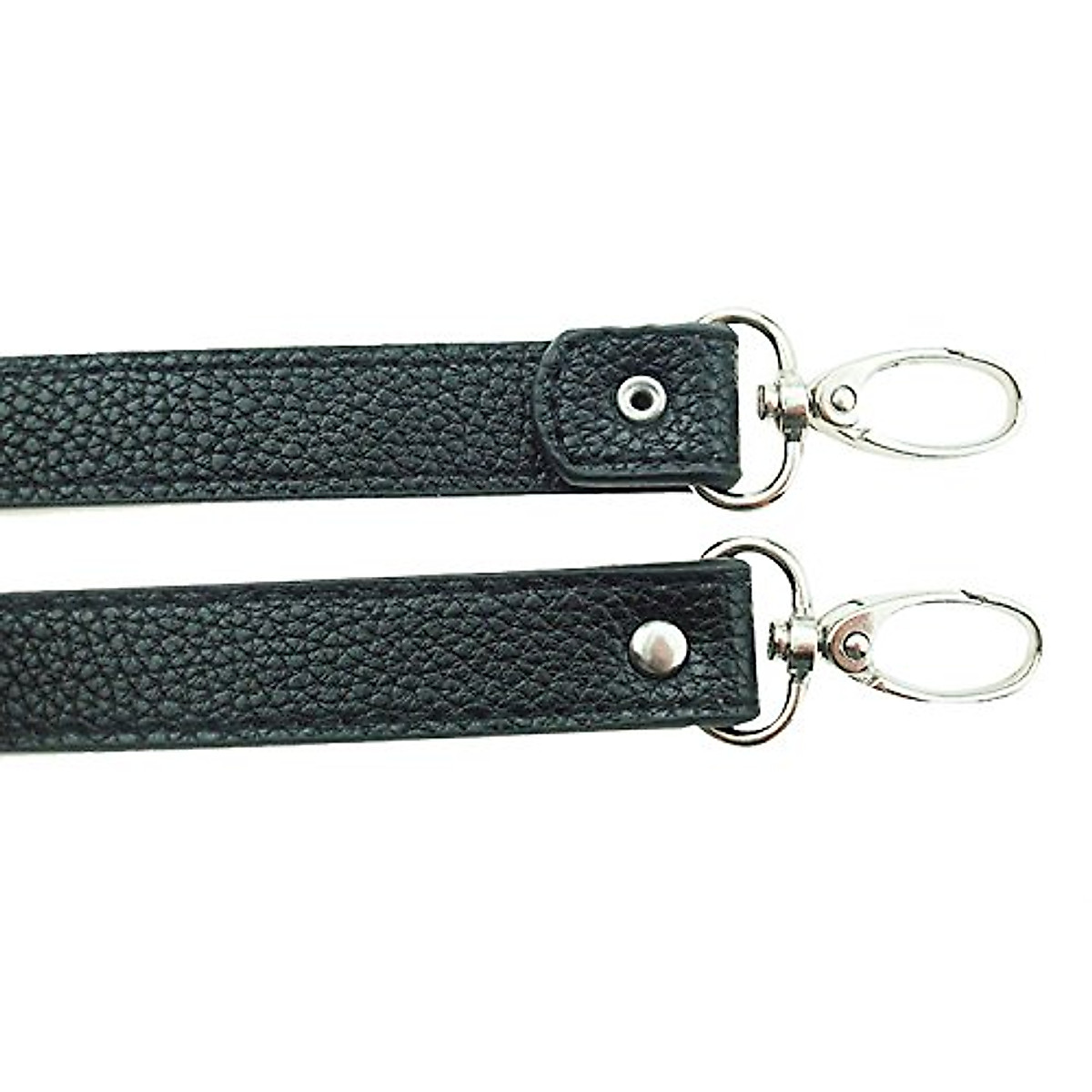 5Afashion One Pair 25" Leather Wristlet Bag Handles,Replacement Tote Should handles,Purse Straps,Wallet Bag Handle Straps (black)