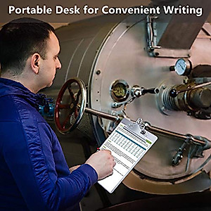 Metal Clipboard, Contractor Heavy Duty Aluminum Clipboard with High Capacity Clip, Rust-Proof Plate for Letter Size and A4 Paper Sheet, Supplies for Office, Jobsite, Medical, School, Law Enforcement