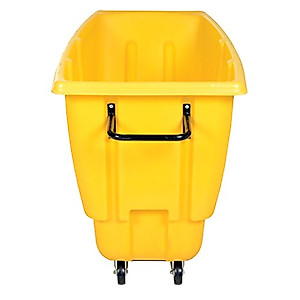 Vestil TDT-50-LD-YELLOW Plastic Light Duty Tilt Truck 1/2 Cubic Yard 450 Lb. Capacity Yellow