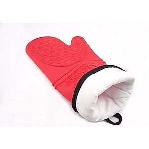 Long Silicone Oven Mitts Set: Featuring Non-Slip Grip, Resistance to Heat, Ease of Cleaning, Perfect for Grilling, Baking, and Various Other Culinary tasks.