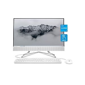 HP All-in-One Desktop PC, 11th Gen Intel Core i5-1135G7 Processor, 8 GB RAM, 512 GB SSD Storage, Full HD 23.8” Touchscreen, Windows 10 Home, Remote Work Ready, Mouse and Keyboard (24-df1270, 2021)