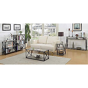 Convenience Concepts Tucson Deluxe 2 Tier Console Table, Faux Birch