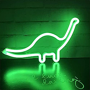 Nordstylee Led Neon Light Sign Dinosaur Sign Night Lights Wall Decor Home Decoration Light for Kids Room,Bedroom,Birthday,Wedding Party Gift (Dinosaur-Green)