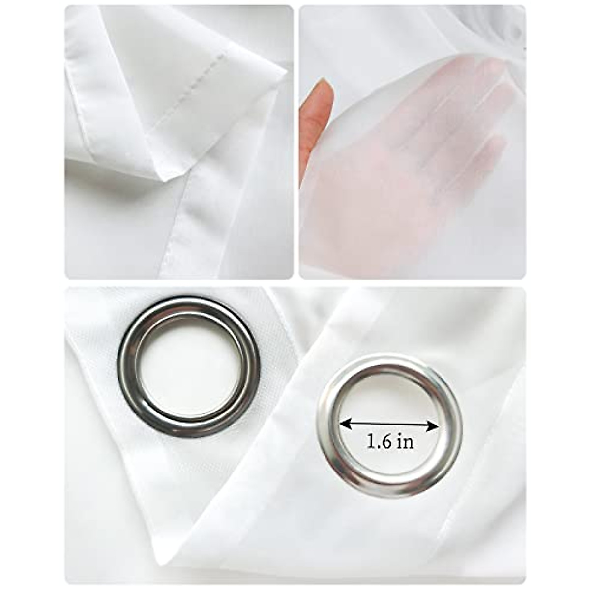 Christmas Sheer Curtains for Bedroom Living Room Sliding Door Curtains 36 inches Long, Voile Kitchen Curtain with Grommet Privacy Window Drape, 1 Panel Cold Winter Snowflakes Blue Backdrop