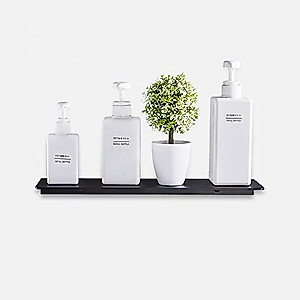 RIIPOO Bathroom Floating Shelf, No-Drill Wall Display Shelf, Storage Organizer Shelf for Bathroom, Living Room, Kitchen