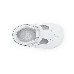 Stride Rite Baby Girls SM Lucianne Mary Jane Flat, White Patent, 3 Infant