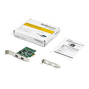 StarTech.com 2 Port PCI Express FireWire Card - 1394a Firewire - TI TSB82AA2 Chipset - Windows & Mac Compatible (PEX1394A2V2)