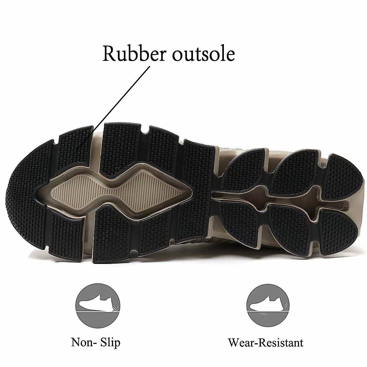 Men's Running Shoes Blade Tennis Walking Fashion Sneakers Breathable Non Slip Gym Sports Work Trainers Khaki