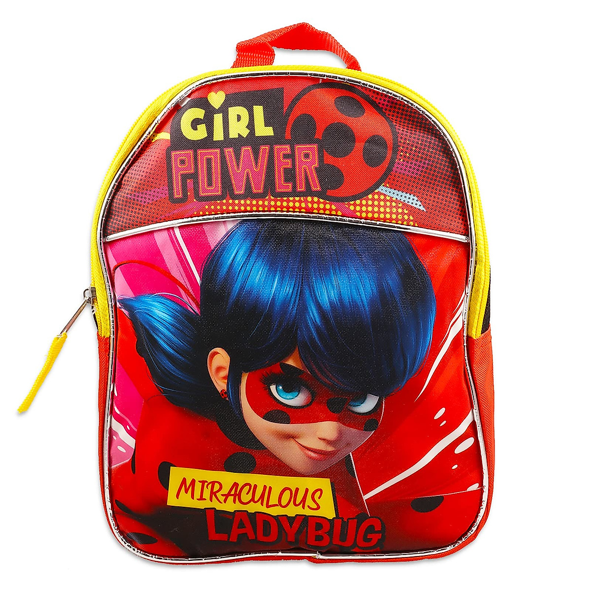 Zagtoon Miraculous Ladybug Backpack Set - Bundle with 11 inch Stickers and More (Miraculous School Supplies) for Girls