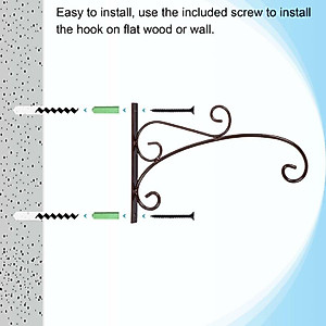 Tool parts 4pcs Iron Wall Hooks Bracket 230mmx155mmx16mm for Hanging Lanterns Bronze