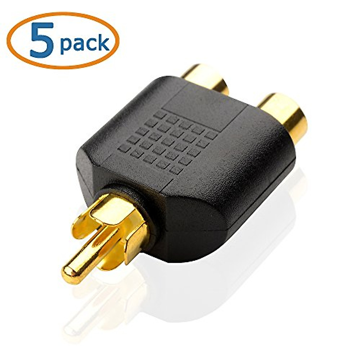 Cable Matters 5-Pack Gold Plated RCA Male to Female Split Adapter