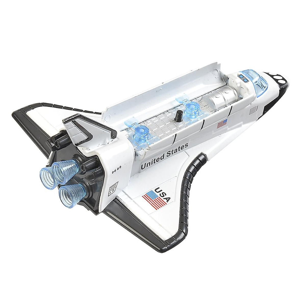 Aeromax Pull Back Space Shuttle, Boxed Die Cast, White