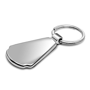 iPick Image Compatible with Honda in Red Civic Real Black Carbon Fiber Chrome Metal Teardrop Key Chain
