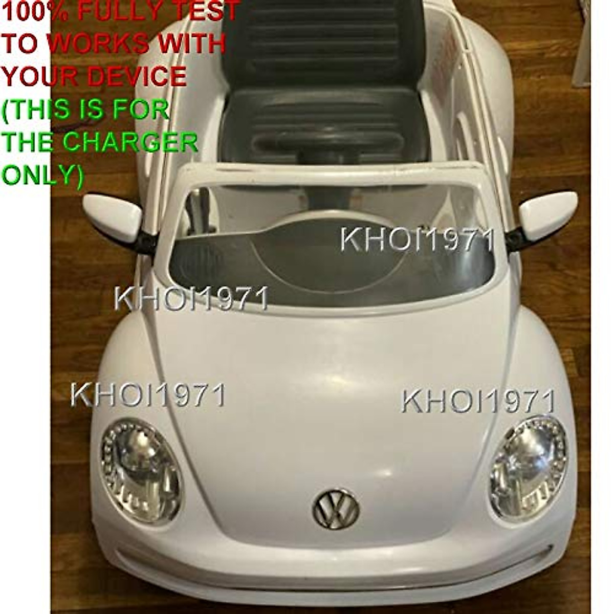 KHOI1971 Wall Charger AC Adapter Compatible with ROLLPLAY Volkswagen Beetle Ride on W486 W486TG W486TG-R W486AC 6V Battery