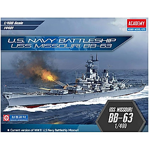 Academy Hobby Model Kits Scale Model : Battle Ships & Aircraft Carrier Kits (1/400 BB-63 Missouri)