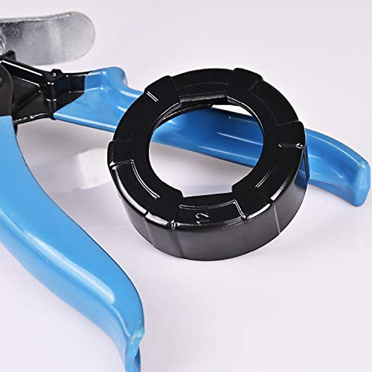 Sausage caulking gun Aluminum Front Cap, Durable Sausage Caulking Gun Aluminum Front Cover (Black-2Pack)