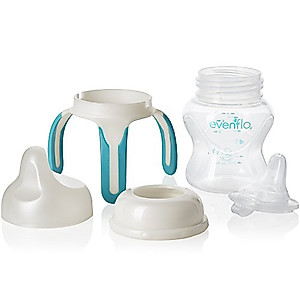 Evenflo Feeding Soft-flo Trainer Sippy Cup with Handle for Growing Baby and Toddler - Clear, 5 Ounce (Pack of 1)
