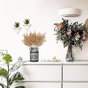 LOVENIMEN Artificial Plants for Christmas Decor, Gold Antler Grass Bunches Fake Shrubs Leaves Faux Branch Indoor Outdoor Home Garden Party Hotel Verandah Wedding DIY Xmas Decoration - Golden 4 Pack