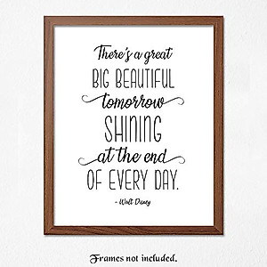 Inspirational Walt Disney Quote Prints, 1 (8x10) Unframed Photos, Wall Art Decor Gifts Under 15 for Home Office Man Cave School College Student Teens Teacher Coach Literary Positive Fans