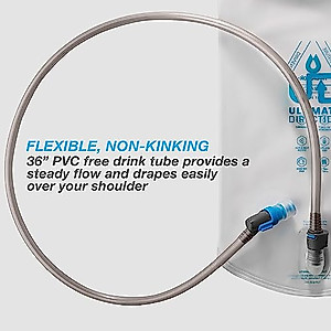 Ultimate Direction Water Reservoir, Hydration Bladder with Straw for Hiking, Running, Endurance Athletes, Made by Hydrapak, 1.5L-3.0L (2.0 Liters)