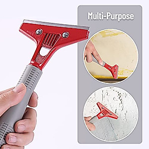 Bates- Razor Blade Scraper, 4" Scraper Tool with 10 Extra Scraper Blades, Paint Scraper Tool, Floor Scraper, Razor Scraper, Glass Scraper, Scraper for Cleaning, Window Scraper, Cleaning Scraper
