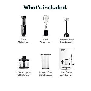 Nutribullet Immersion Blender – Deluxe Set, Black, 30 oz