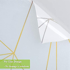 XENITE Window Privacy Film New Window Privacy Film Stained Glass Vinyl Self Adhesive Window Cling Static Cling Frosted Heat Insulation Window Sticker for Home one Way Window Film Window (Color : 60 X