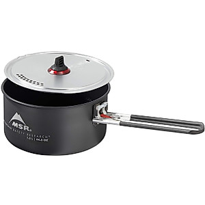 MSR 1.3 Liter Nonstick Ceramic Coated Solo Camping Cook Pot Black