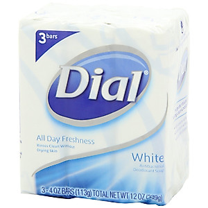 Dial Antibacterial Deodorant Soap, White, 4 Ounce, 9 Bars