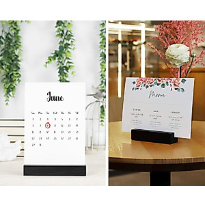 TOROS store 10 Pack Wood Place Card Holder - Black Wooden Table Number Holders , Name Place Cards Stand , Events Party Tabletop Sign Stands , Wedding & Birthday Stands for Photos, Pictures & Postcard