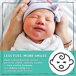 SmartyPants Baby Probiotic Drops: Probiotics for Digestive Health + Comfort & Immune Support, & DHA Vegan Liquid Drops for Babies (0-24 Months), Pediatrician Tested, 1.6 Billion CFU - 30 Day Supply