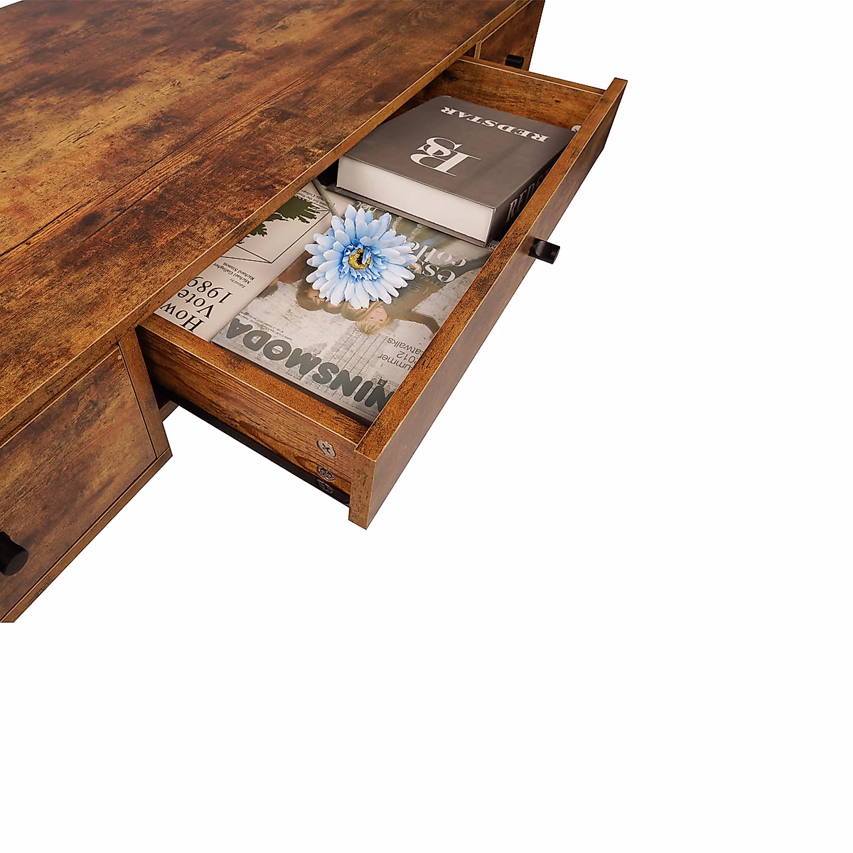 LivaSh Computer Desk with Drawers,48 inch Home Office Computer Table with Storage,Writing Gaming Sturdy Working Desk for Home Office