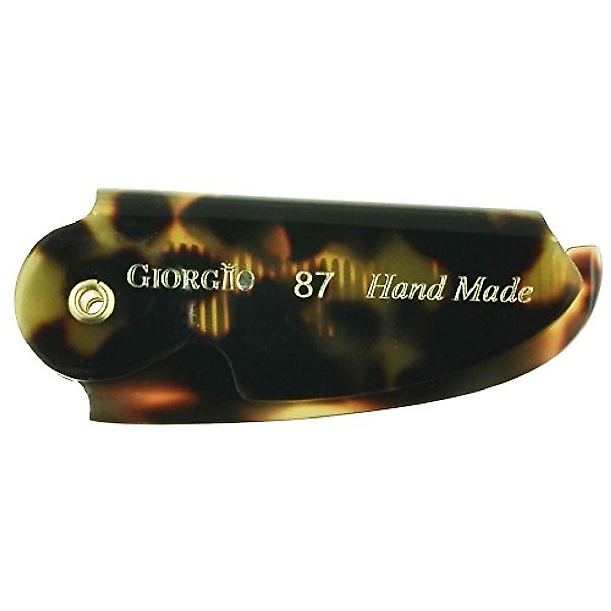 Giorgio G87 2.5 Inch Gentleman's Tokyo Folding Pocket Comb, Flexible Men's Hair, Beard and Mustache Pocket Comb. Hand-Made of quality Durable Cellulose Acetate + GBRD1 6 Inch Beard and Mustache Brush