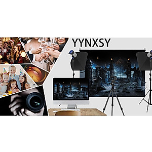YYNXSY Halloween Grave Photography Photo Background Gravestone Iron Gate Background Festive Party Party Background Room Decoration Photography Studio 8X6FT YY-3016