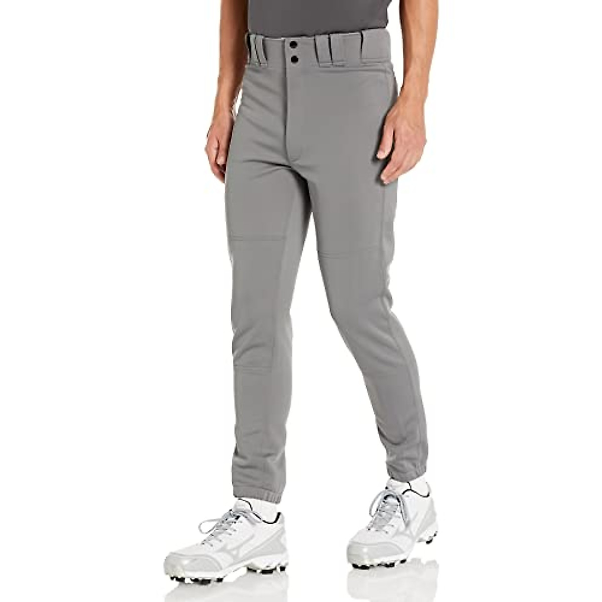 Mizuno Mens Premier Players Adult Baseball Pant With Elastic Bottom, Dark Charcoal, Small US