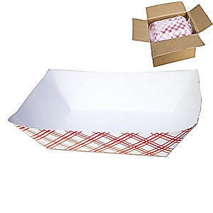 Super Z Outlet Disposable Paper Food Tray for Carnivals, Fairs, Festivals, and Picnics. Holds Nachos, Fries, Hot Corn Dogs, and More! - 2.5-Pound, 50-Pack