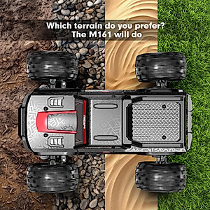 MEW4 1/16 Brushless RC Car, 4X4 Offroad Truck, Portable High Speed RC Car - 42 Km/h for Adults, Electric All-Terrain Stadium Truck