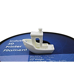 Superior White PLA 3D Printer Filament by Industrial 3D with Odorless Printing - 1.75mm 1kg (2.2lbs) Spool +/- 0.03mm Accuracy