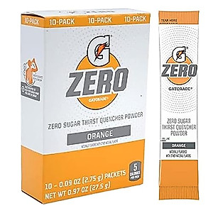 Gatorade G ZERO Orange Sports Drink Mix - Pack of 3 (30 packets in total)