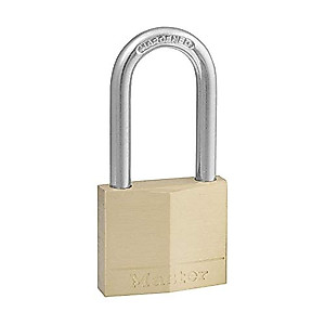 Master Lock 140DLF Solid Brass Padlock with Key, 1 Pack