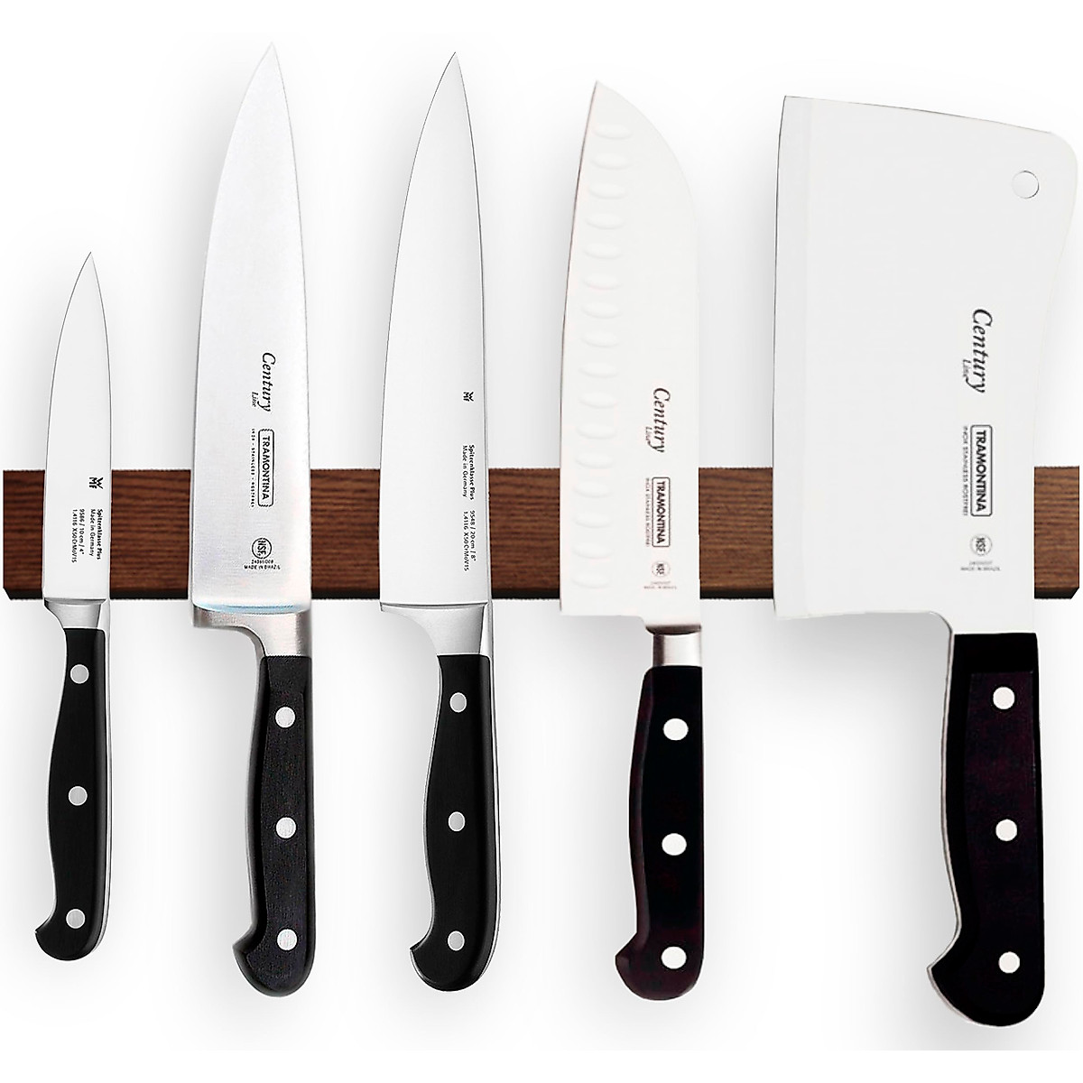 16 Inch Magnetic Knife Holder for Wall - Knife Magnetic Strip - Magnetic Knife Holder - Magnetic Knife Strip - Knife Magnet, Brown