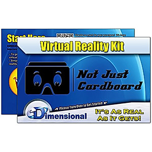 V2 The Complete Google Cardboard Kit Version 2.0 Virtual Reality Headset with Head-Strap, Video Instructions and VR Portal with Touch Button - for iPhone and Android (Black) by Not Just Cardboard