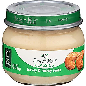 Beech-Nut Classics Stage 1 Baby Food, Turkey/Broth, 2.5 oz