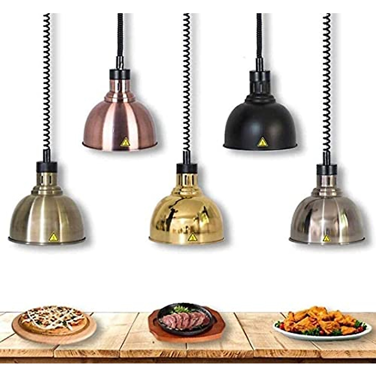 Commercial Heat Lamp Food Warmer Light HotelFood Heating Lamp Food Heater Self-Help Lifting Food Warming Light Food Service Equipment Fries Grill Heating Tube Restaurant (Color : Black, (Color : Blac