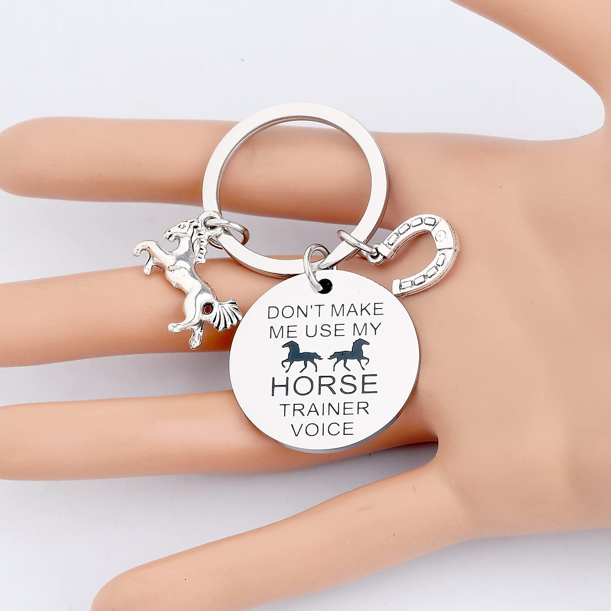 TGBJE Horse Trainer Gift Don’t Make Me Use My Horse Trainer Voice Keychain Horse Coach Thank You Gift Equestrian Gift Horse Lover Gift (h trainer voice)