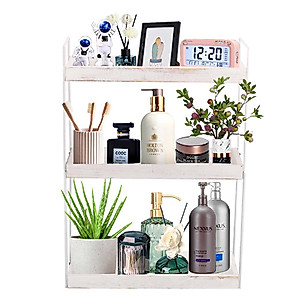 AfooBezos 3-Tier Countertop Organizer for Counter Stylish Wood Vanity Shelf Storage Skincare Tray Organizers Shelf for Bathroom Storage Organization