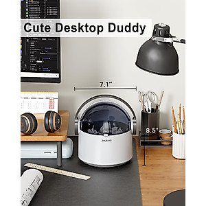 CTIME Small Trash can with lid,0.6 Gallon Countertop Trash can,Cute Tiny Trash can for Coffer bar,Kitchen,Bathroom,Desk,rv, Mini Portable Plastic Waste Basket